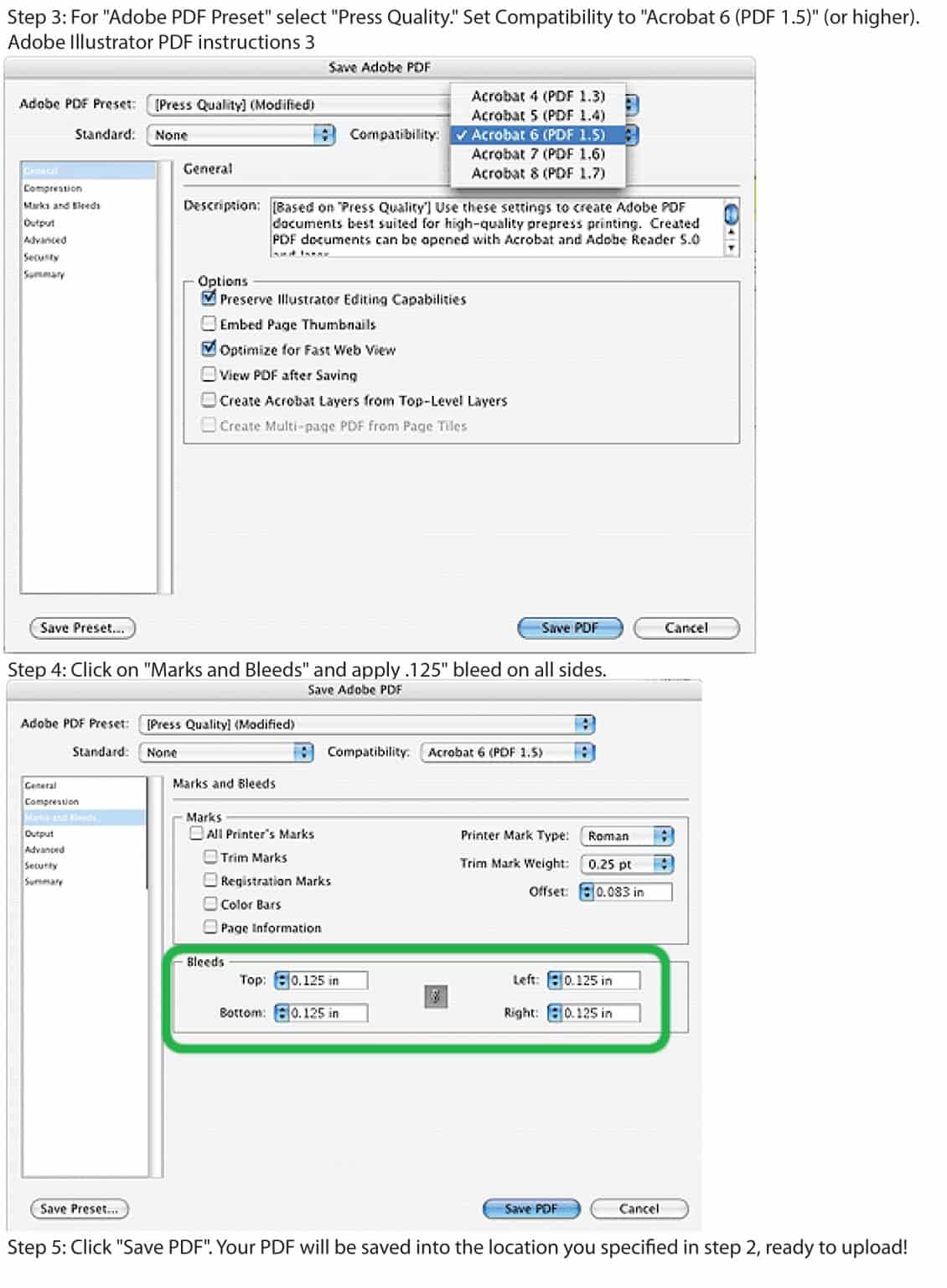 How To Save A Press Ready PDF - Comgraphx