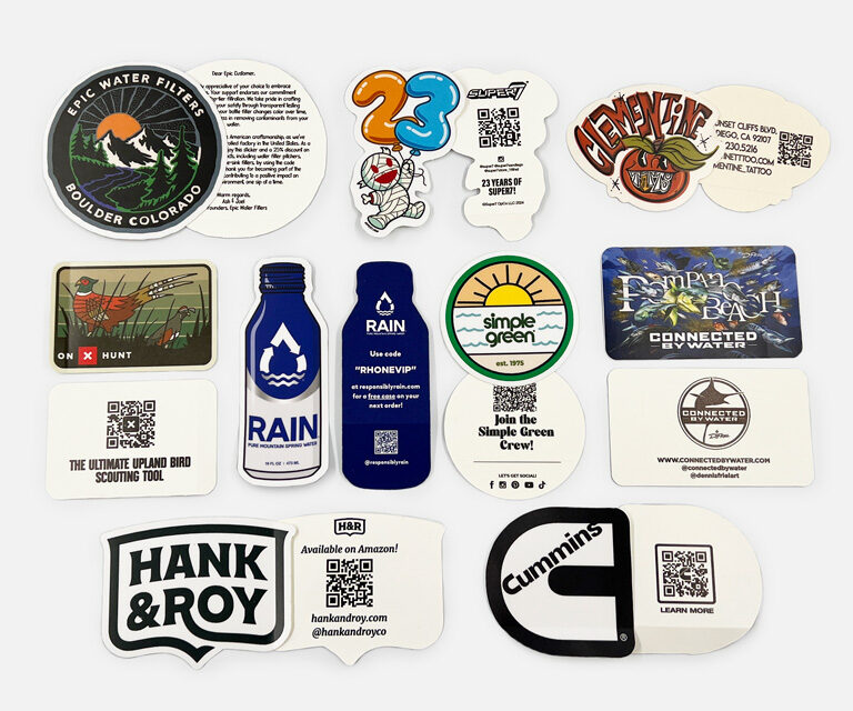 Back Print Your Stickers With Brand Info - Comgraphx